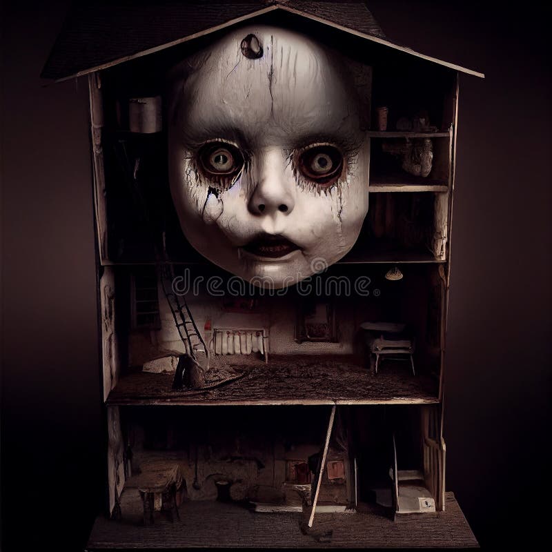 Horror doll house stock illustration. Illustration of macabre - 267237136