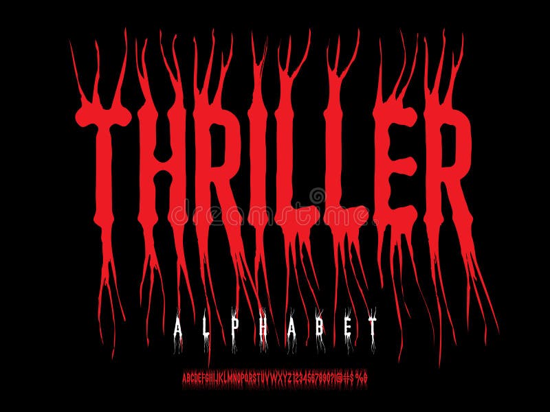 Horror font stock vector. Illustration of logo, text - 344230793