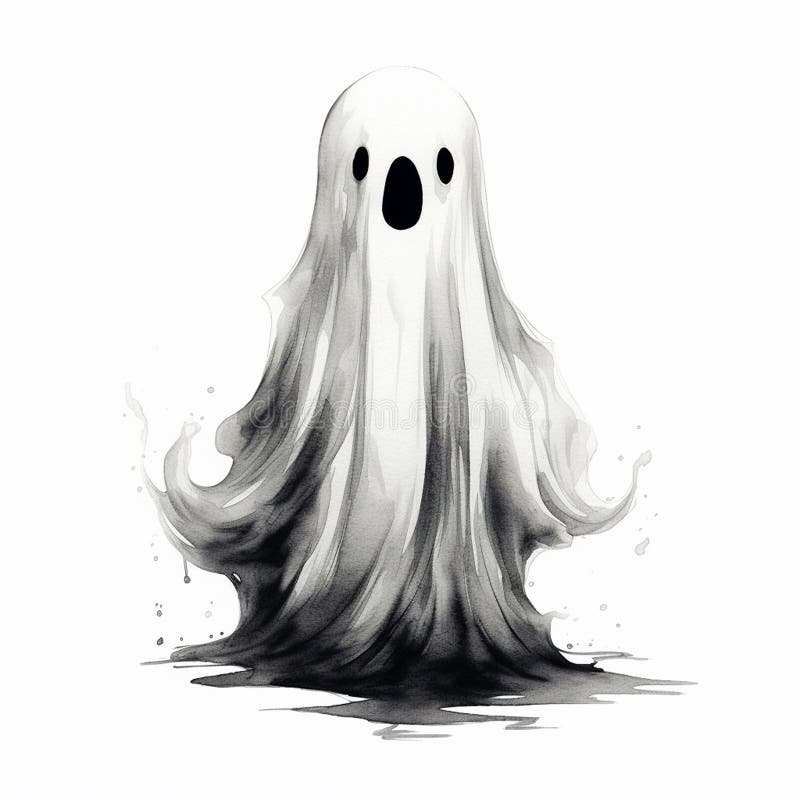 Horror Ghost Bone-Chilling Apparition Stock Illustration - Illustration ...