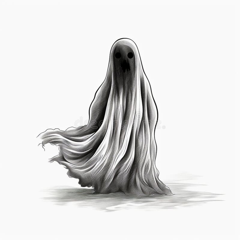 Horror Ghost Bone-Chilling Apparition Stock Illustration - Illustration ...