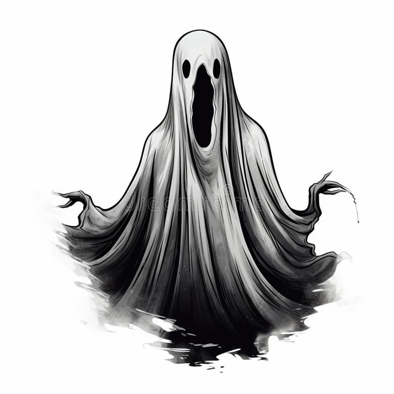 Horror Ghost Bone-Chilling Apparition Stock Illustration - Illustration ...
