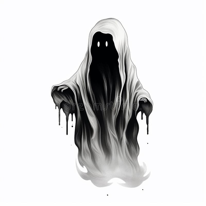 Horror Ghost Bone-Chilling Apparition Stock Illustration - Illustration ...