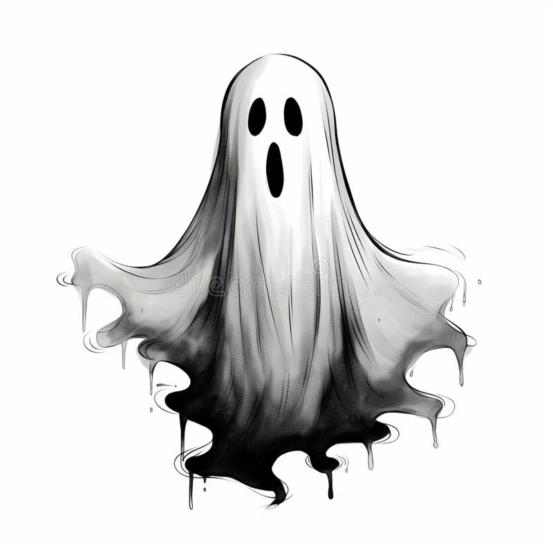 Horror Ghost Bone-Chilling Spirit Stock Illustration - Illustration of ...