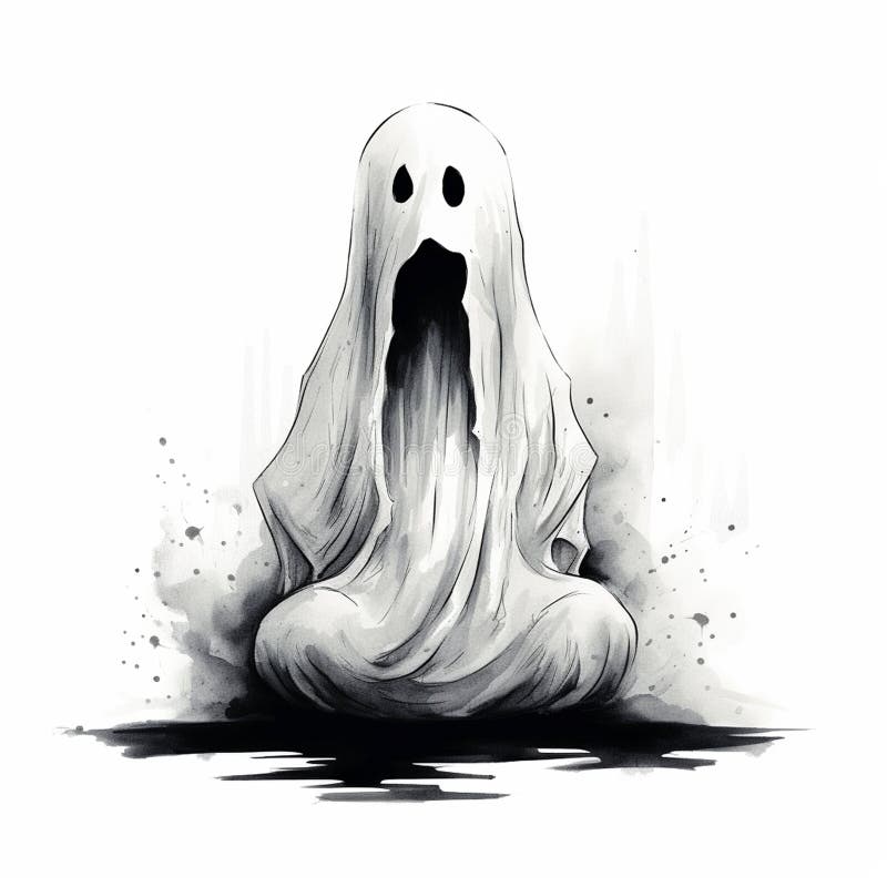 Horror Ghost Bone-Chilling Spirit Stock Illustration - Illustration of ...