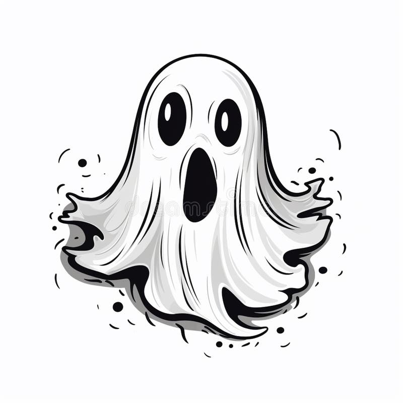 Horror Ghost Bone-Chilling Spirit Stock Illustration - Illustration of ...