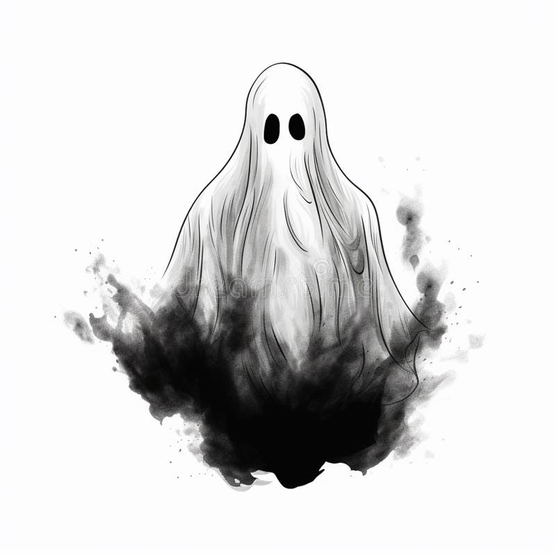 Horror Ghost Bone-Chilling Spirit Stock Illustration - Illustration of ...