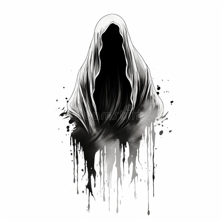 Horror Ghost Characters Eerie Ethereal Forms Stock Illustration ...