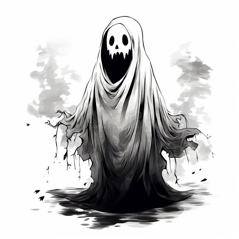 Horror Ghost Characters Eerie Ethereal Forms Stock Illustration ...
