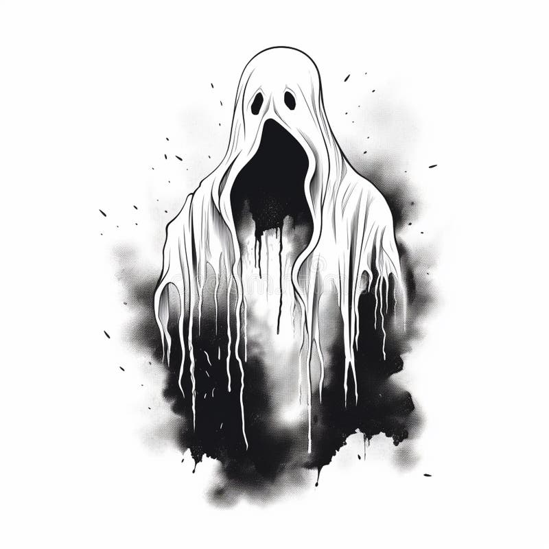 Horror Ghost Characters Eerie Ethereal Forms Stock Illustration ...