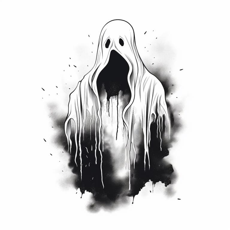 Horror Ghost Characters Eerie Ethereal Forms Stock Illustration ...