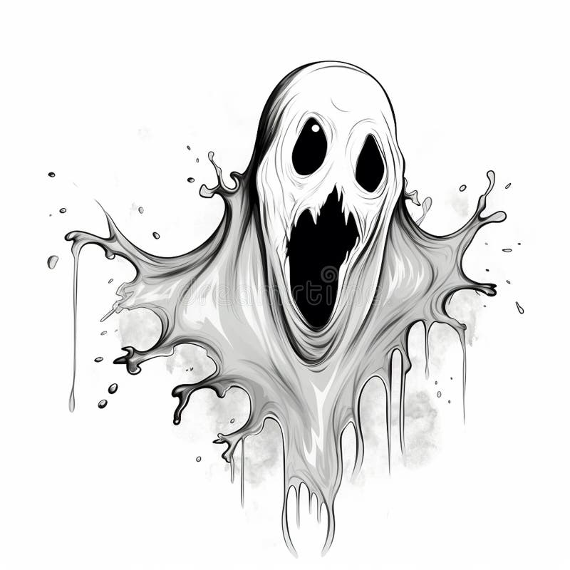 Horror Ghost Characters Eerie Ethereal Forms Stock Illustration ...