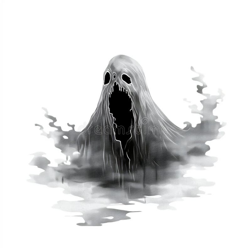 Horror Ghost Characters Haunting Specters Stock Illustration ...