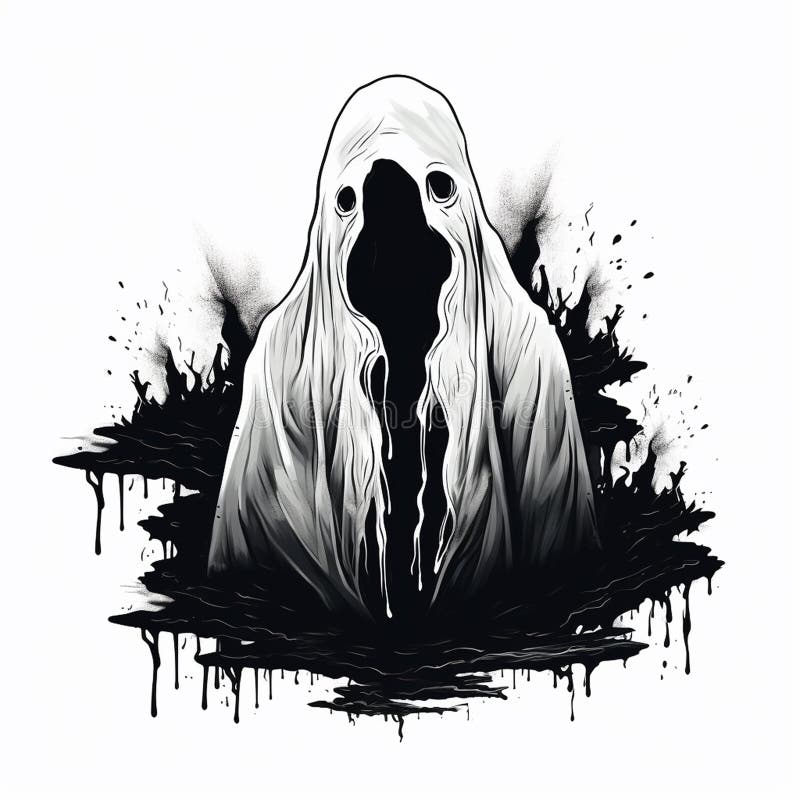 Horror Ghost Chilling Ethereal Entity Stock Illustration - Illustration ...
