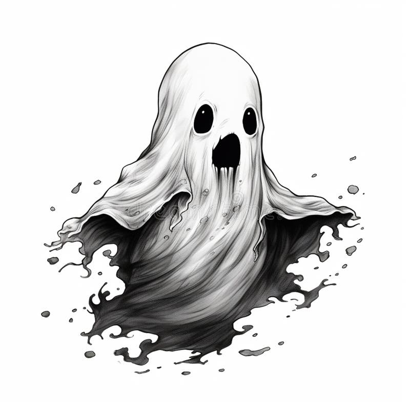 Horror Ghost Chilling Ethereal Entity Stock Illustration - Illustration ...