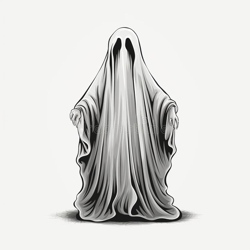 Horror Ghost Chilling Spectral Vision Stock Illustration - Illustration ...