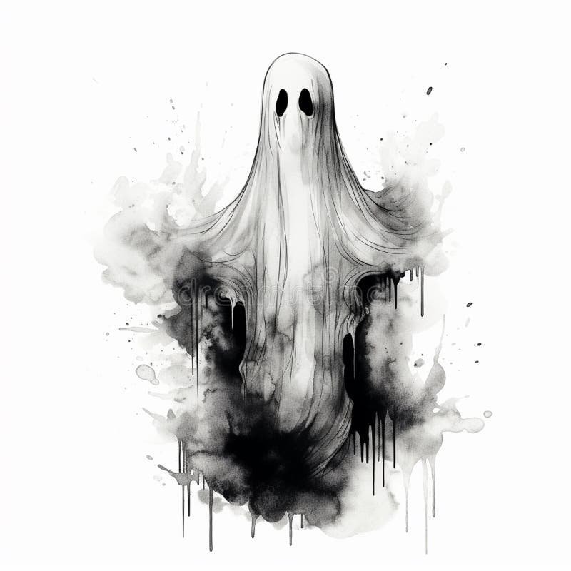 Horror Ghost Dreadful Figure Stock Illustration - Illustration of scary ...