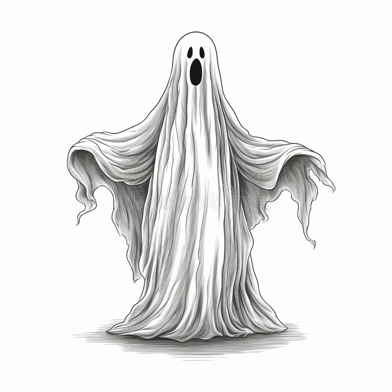 Horror Ghost Dreadful Figure Stock Illustration - Illustration of evil ...