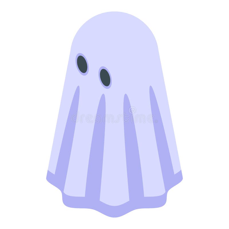 Horror Ghost Icon, Isometric Style Stock Vector - Illustration of night ...