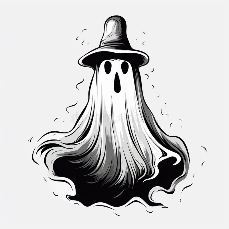 Horror Ghost Illustrations Menacing Ethereal Forms Stock Illustration ...