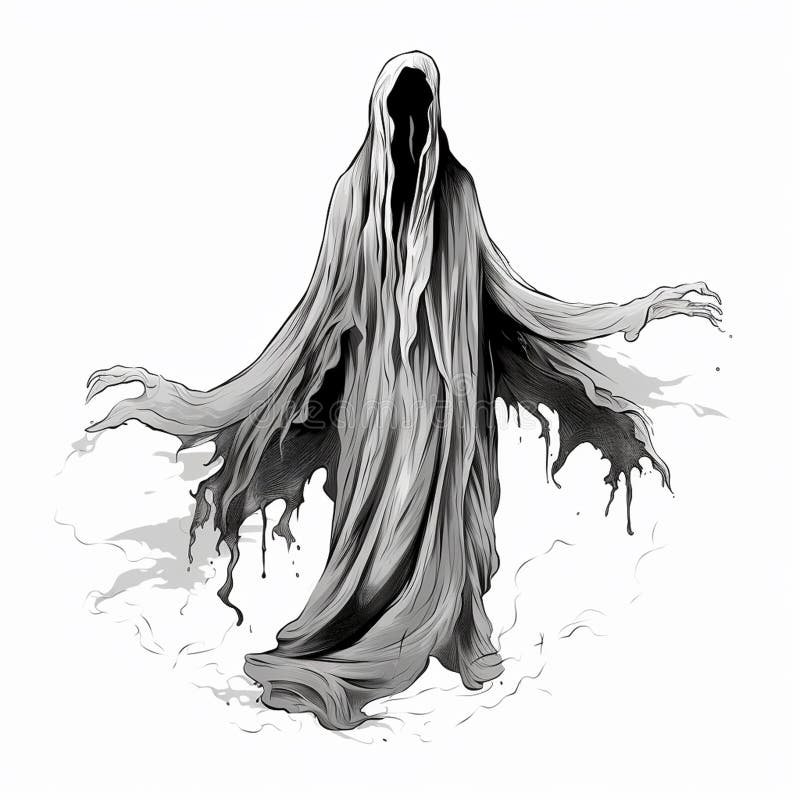 Horror Ghost Menacing Paranormal Entity Stock Illustration ...