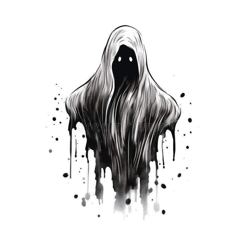 Horror Ghost Menacing Paranormal Entity Stock Illustration ...