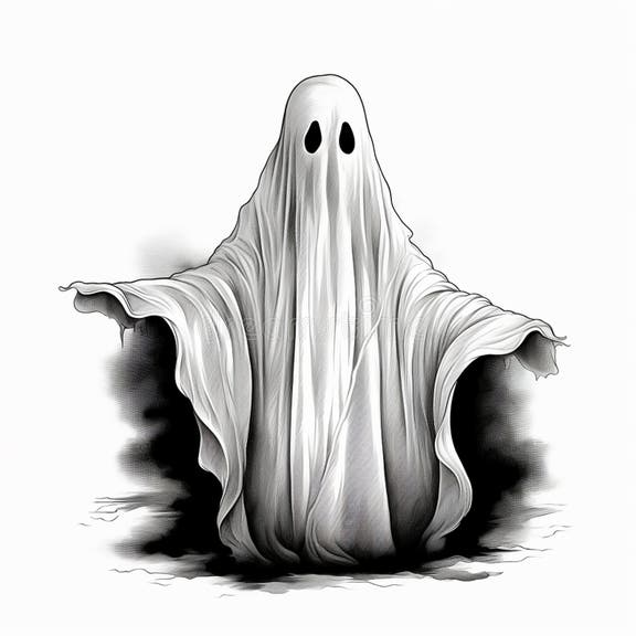 Horror Ghost Petrifying Apparition Stock Illustration - Illustration of ...
