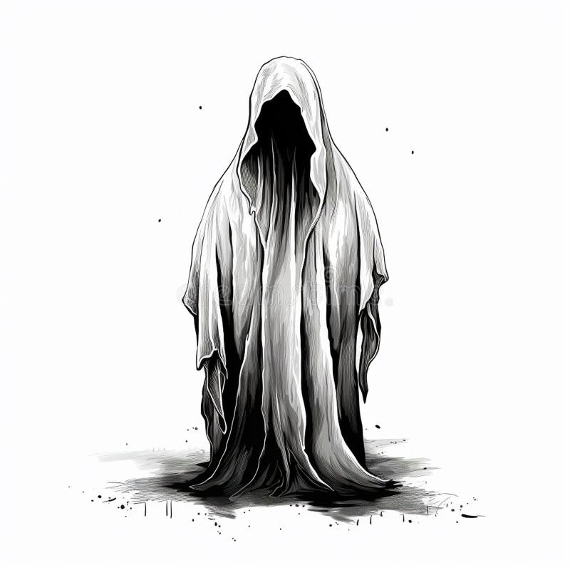 Horror Ghost Petrifying Ethereal Entity Stock Illustration ...