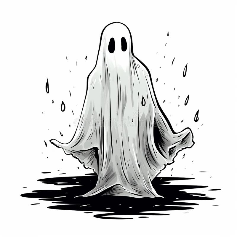 Horror Ghost Petrifying Ethereal Entity Stock Illustration ...