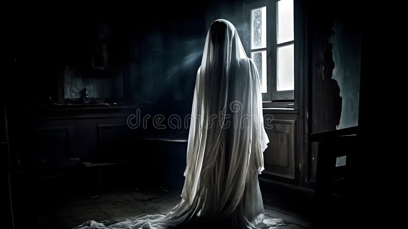 Horror Ghost Scene in a Haunted House, Generative AI Stock Illustration ...