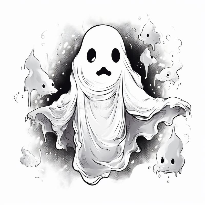 Horror Ghost Sinister Ethereal Being Stock Illustration - Illustration ...