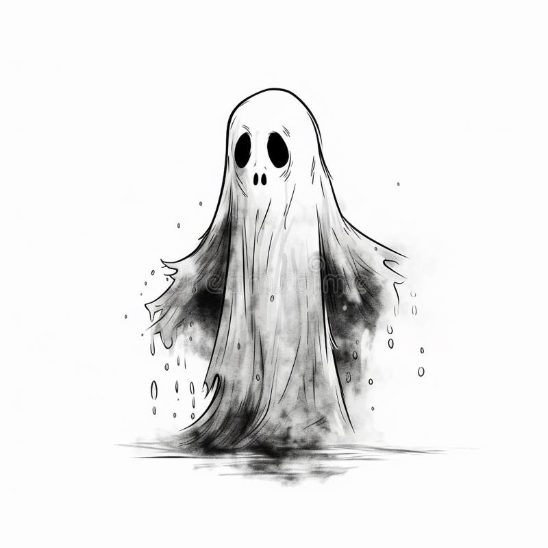 Horror Ghost Spine-Chilling Entity Stock Illustration - Illustration of ...