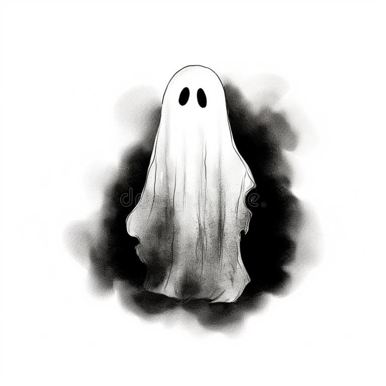 Horror Ghost Spine-Chilling Entity Stock Illustration - Illustration of ...