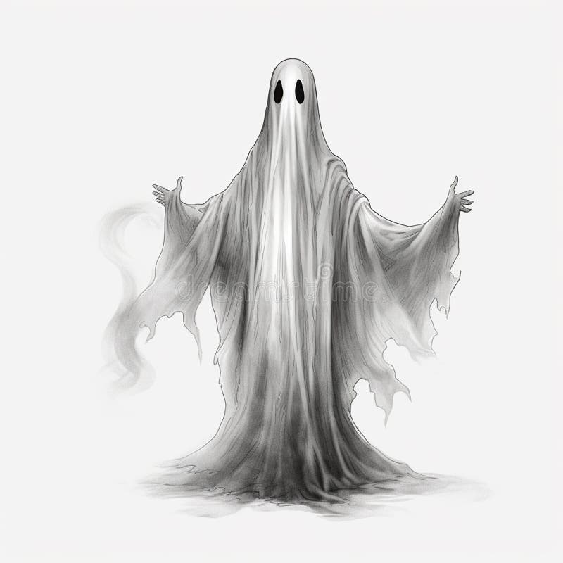 Horror Ghost Unsettling Specter Stock Illustration - Illustration of ...