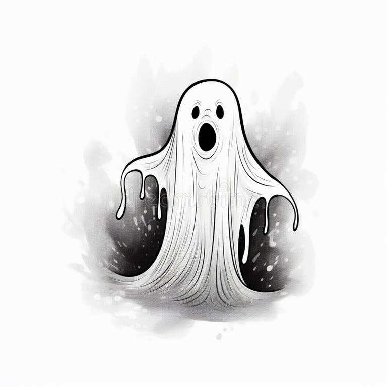 Horror Ghosts in Flat Style Modern Elegance Stock Illustration ...