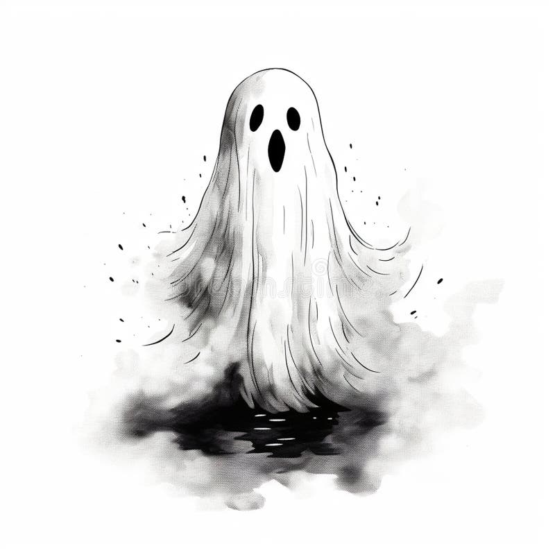 Horror Ghosts Terrifying Spectral Forms Stock Illustration ...