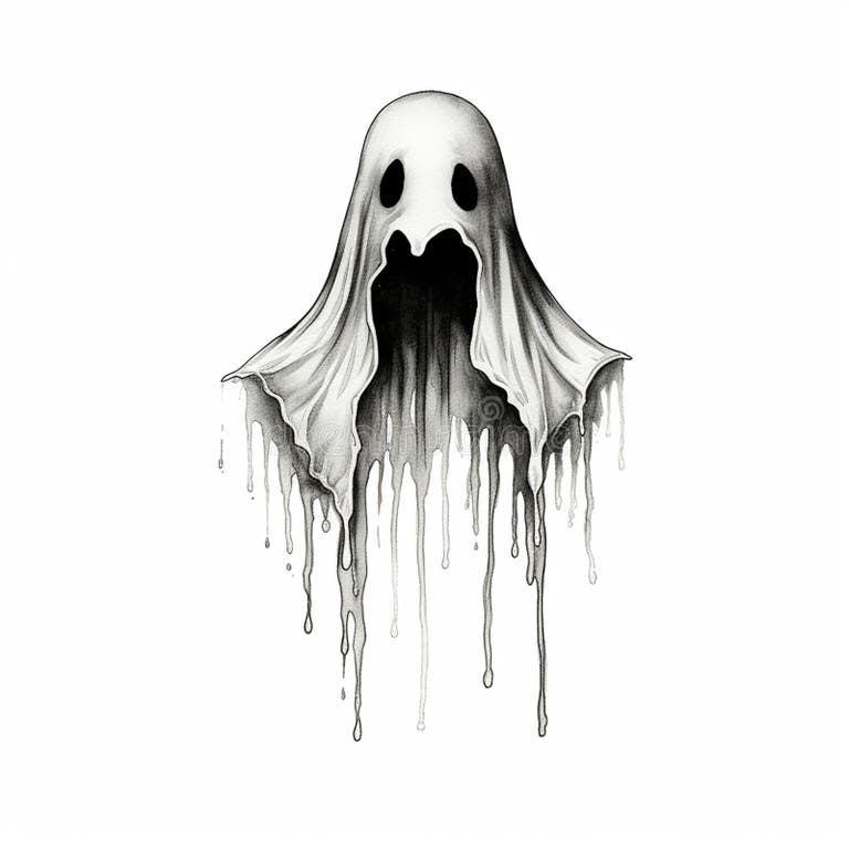 Horror Ghosts Terrifying Spectral Forms Stock Illustration ...