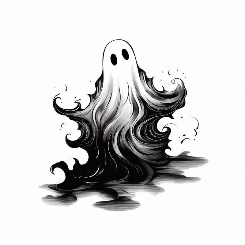 Horror Ghosts Terrifying Spectral Forms Stock Illustration ...