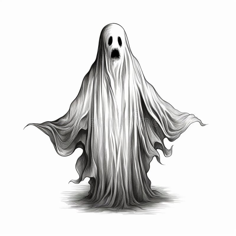 Horror Ghosts Terrifying Spectral Forms Stock Illustration ...