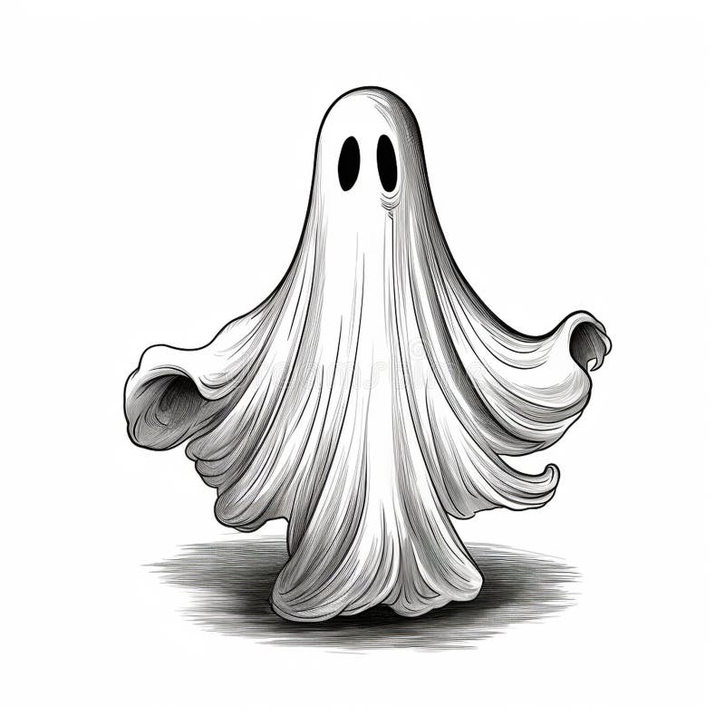 Horror Halloween Ghost Design Stock Illustration - Illustration of ...