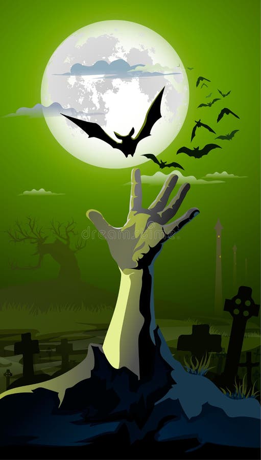Horror hand stock vector. Illustration of scary, cemetery - 60342823