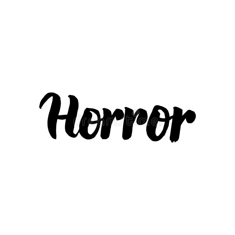 Horror Handwritten Lettering Stock Vector - Illustration of font ...