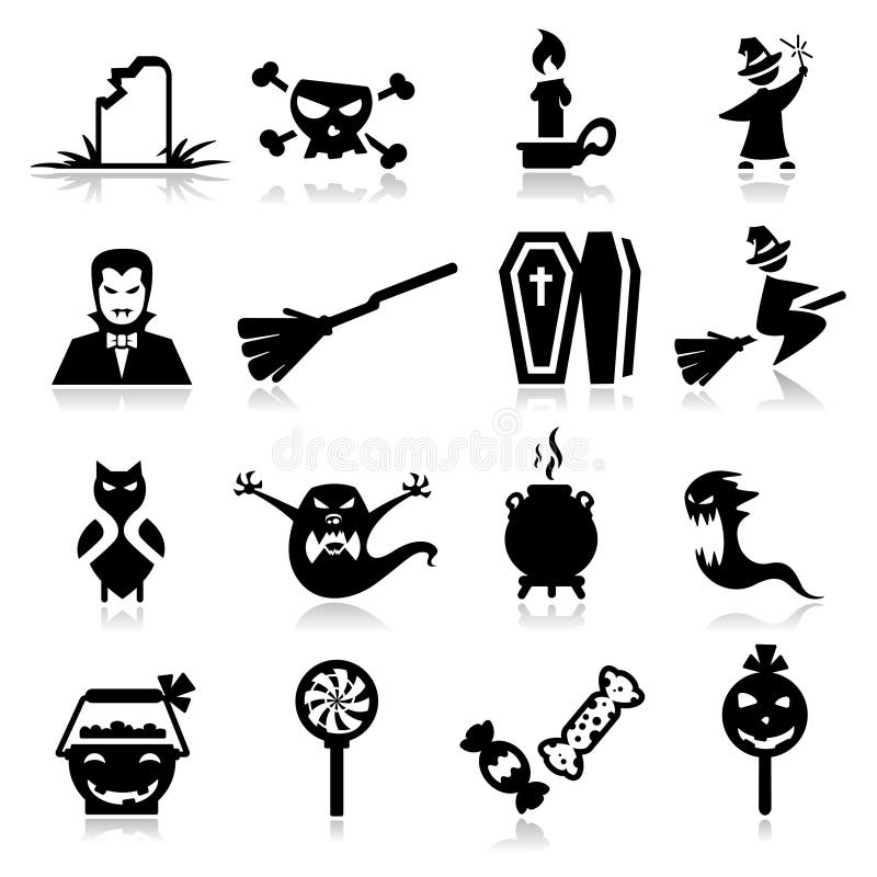 Horror icons stock illustration. Illustration of simple - 21512629