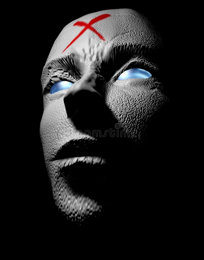 Horror monster face stock illustration. Illustration of face - 17126582