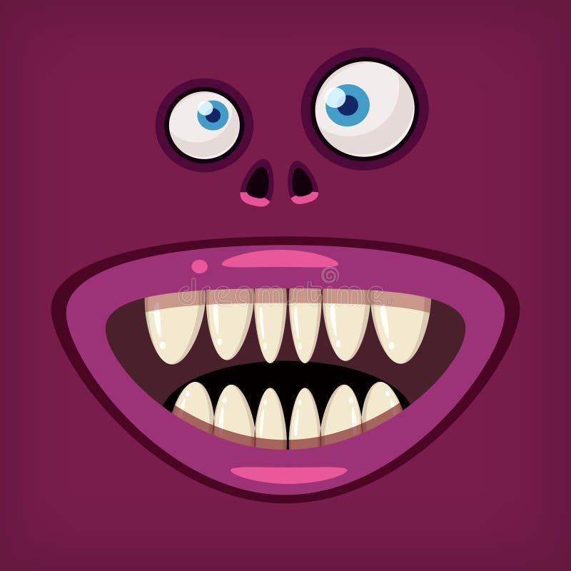 Horror Monster Open Mouth Creepy and Scary. Funny Jaws Teeths Creatures ...