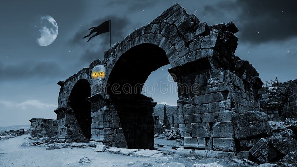 Horror moonlight stock photo. Image of forsaken, death - 7034294