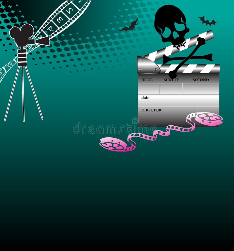 Horror movie stock vector. Illustration of equipment, crossbones - 7784217