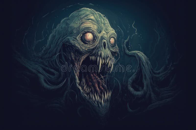 Horror Movie Monster. Generate Ai Stock Illustration - Illustration of ...