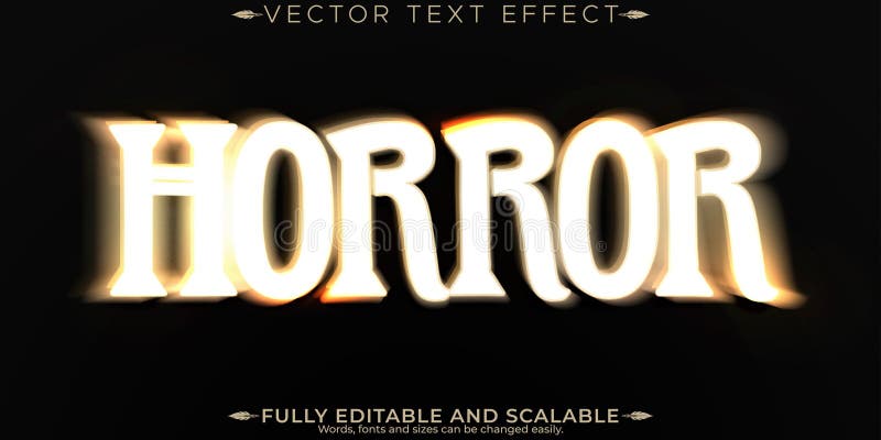 Horror Movie Text Effect, Editable Vintage and Scary Text Style Stock ...