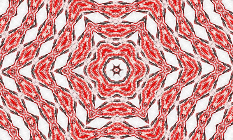 Horror Red Star Kaleidoscope Pattern Wallpaper Design Stock ...