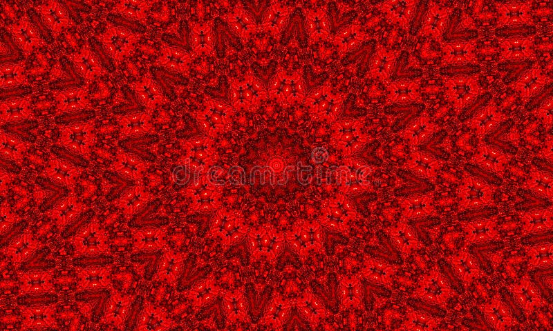 Horror Red Star Kaleidoscope Pattern Wallpaper Design Stock ...